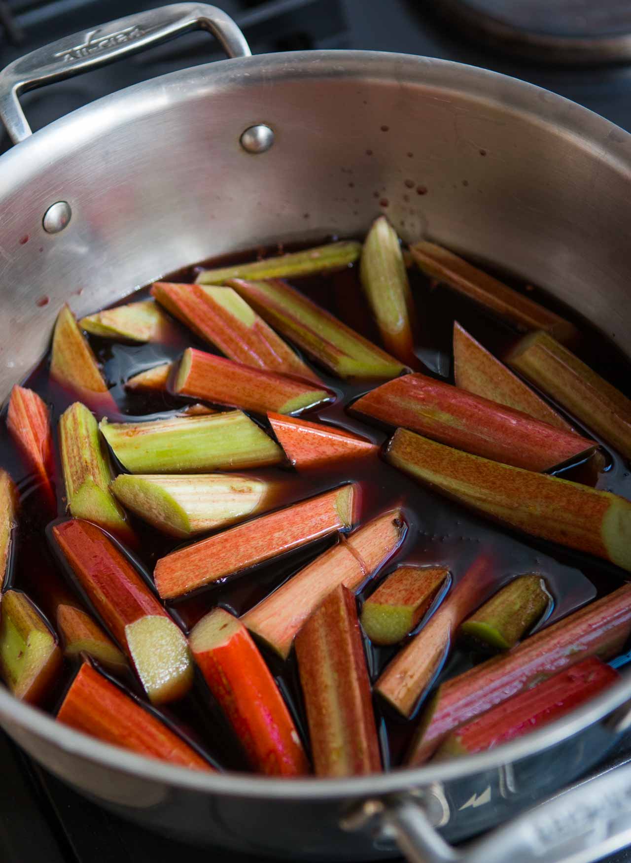 Red Wine-Poached Rhubarb Recipe - David Lebovitz