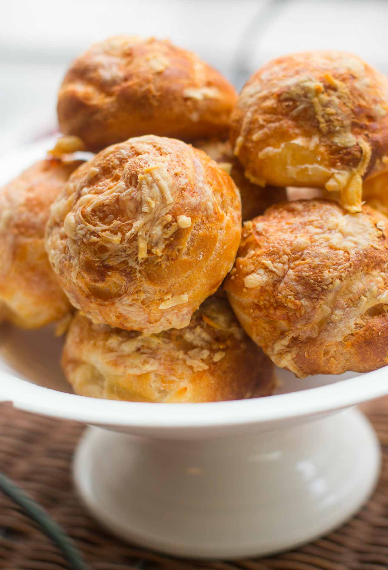 Gougeres: French cheese puffs