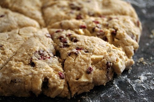 White Chocolate & Sour Cherry Scones - David Lebovitz