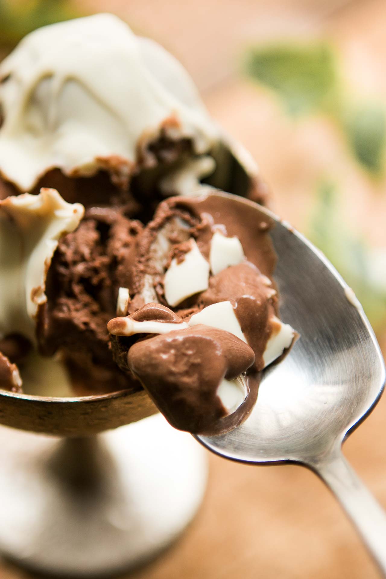 Mint-White Chocolate Ice Cream Shell Coating