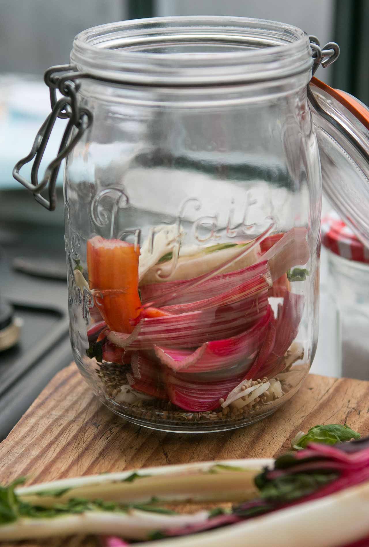Pickled Chard Stems